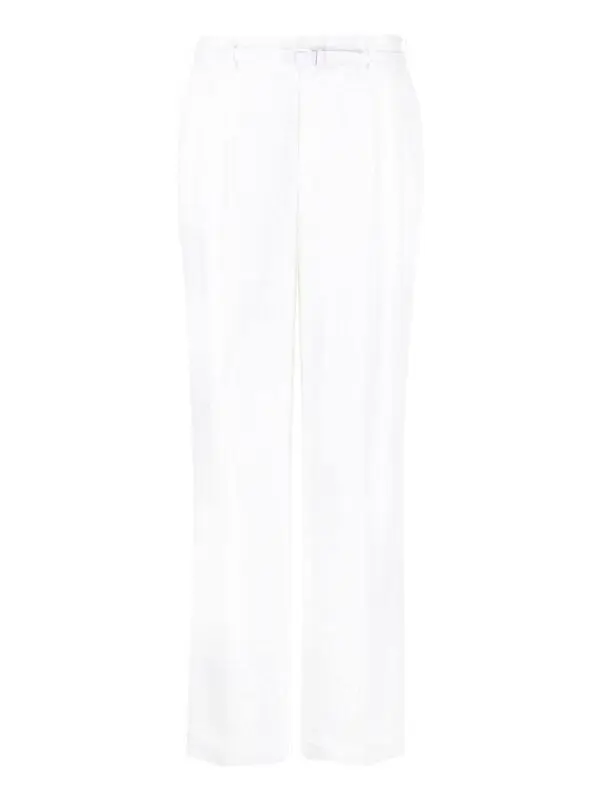Ralph Lauren Stamford Linen Pleated Trousers - White