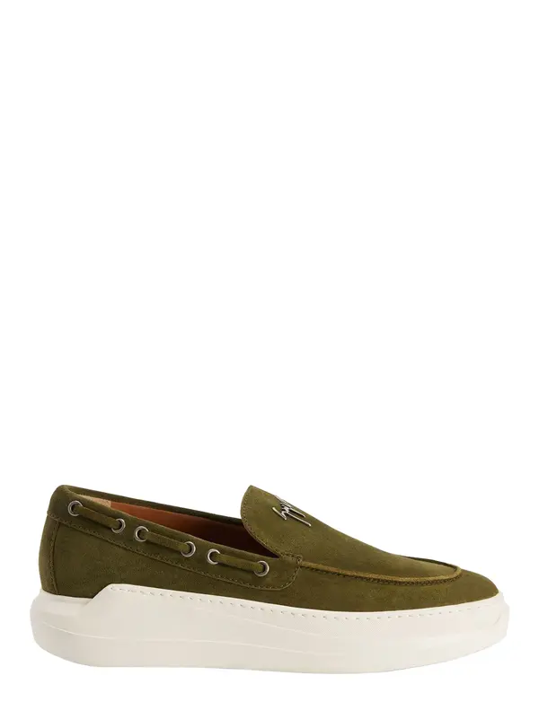 GIUSEPPE ZANOTTI Conley Suede Derby Shoes - Green