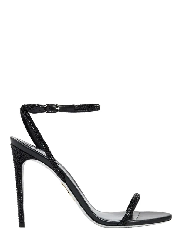 Rene Caovilla Rhinestone-embellished Heeled Sandals - Black