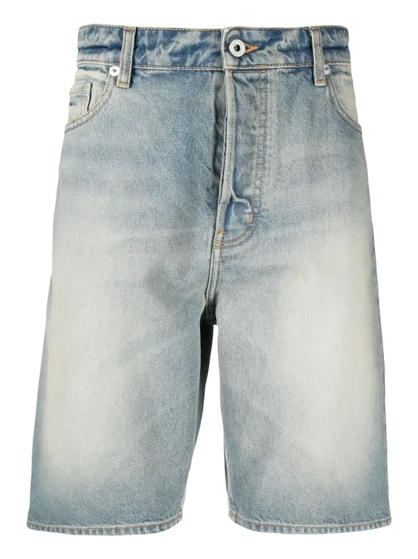Kenzo Knee-length Denim Shorts - Blue