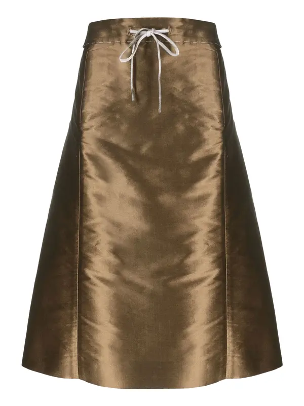 MAISON MARGIELA Moiré-effect A-line Skirt - Brown