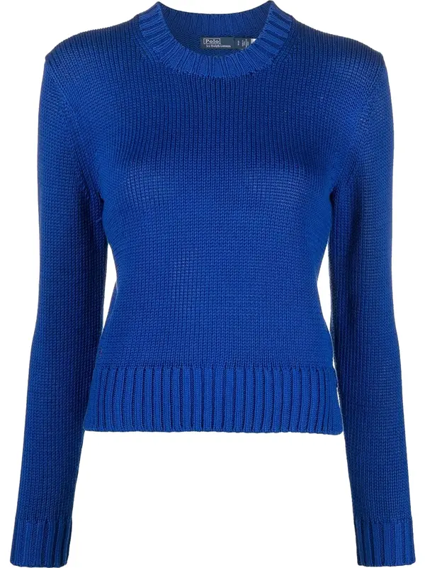 Polo Ralph Lauren Chunky Ribbed Knit Sweater - Blue