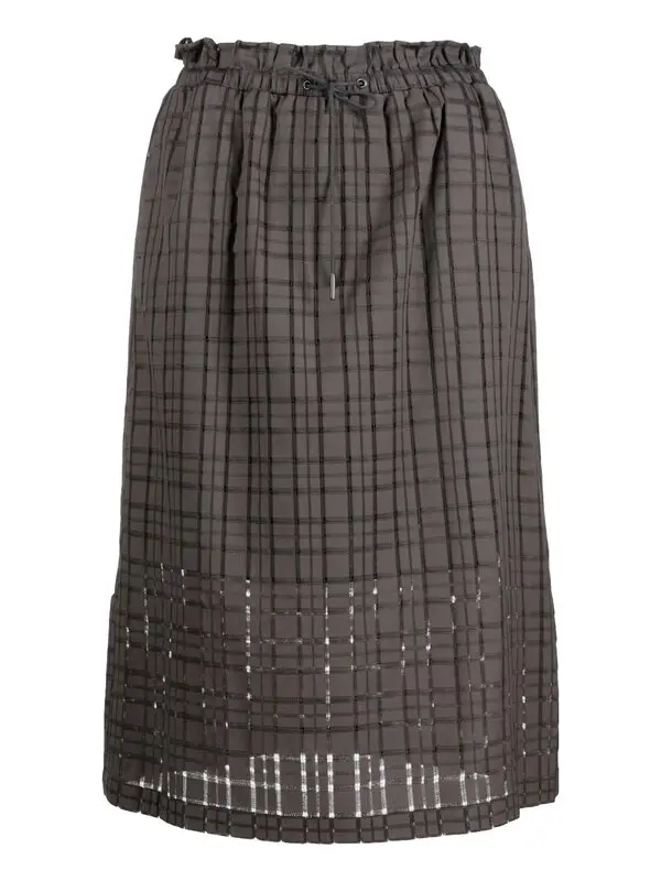 Fabiana Filippi Checked Knee-length Skirt - Grey