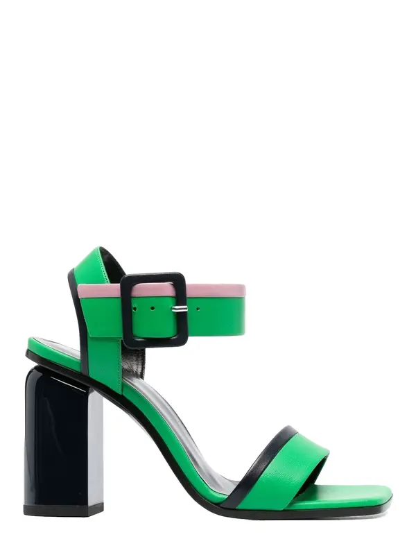 Pierre Hardy 100mm Block Heel Sandals - Green