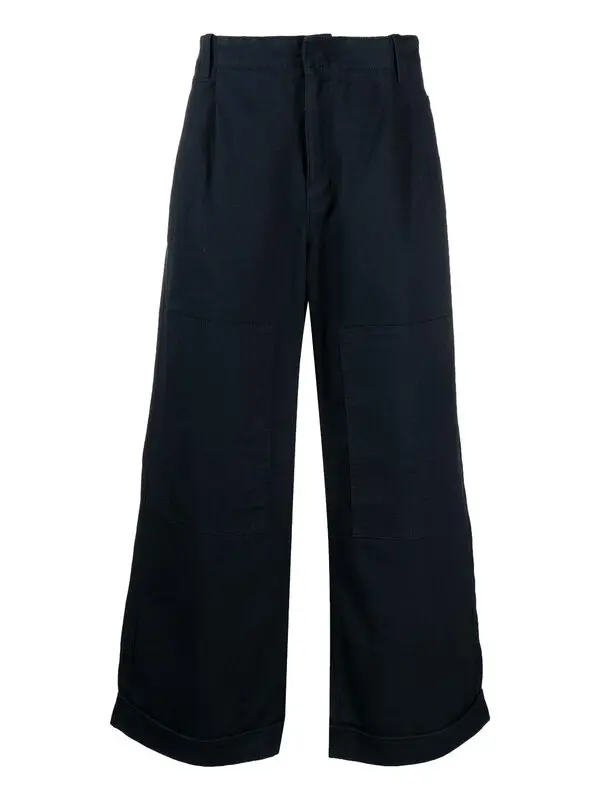 Etro Wide-leg Cropped Trousers - Blue
