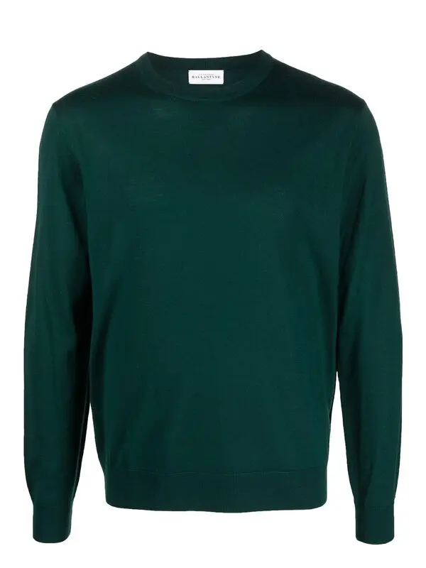 BALLANTYNE Long-sleeved Fine Knit Jumper - Green
