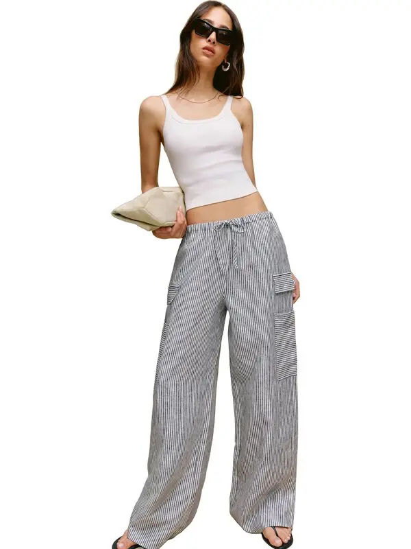 REFORMATION Ethan Linen Pant - Vineyard