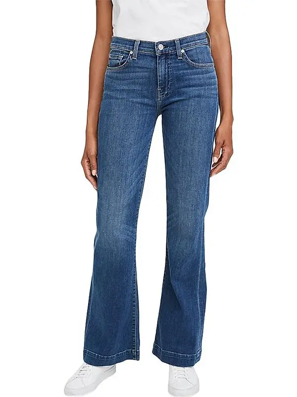 7 For All Mankind Dojo Mid-rise Wide Leg Trouser Jeans - Medmelrose