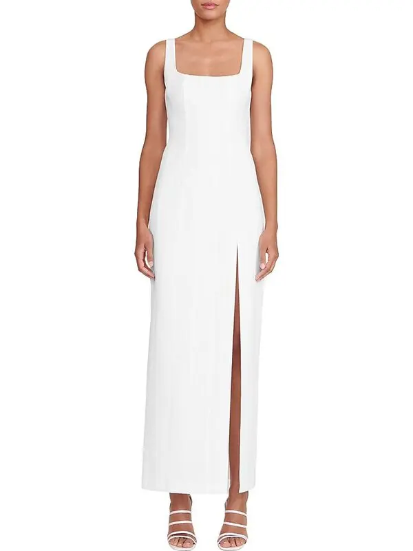 Staud Portrait Sleeveless Gown - White