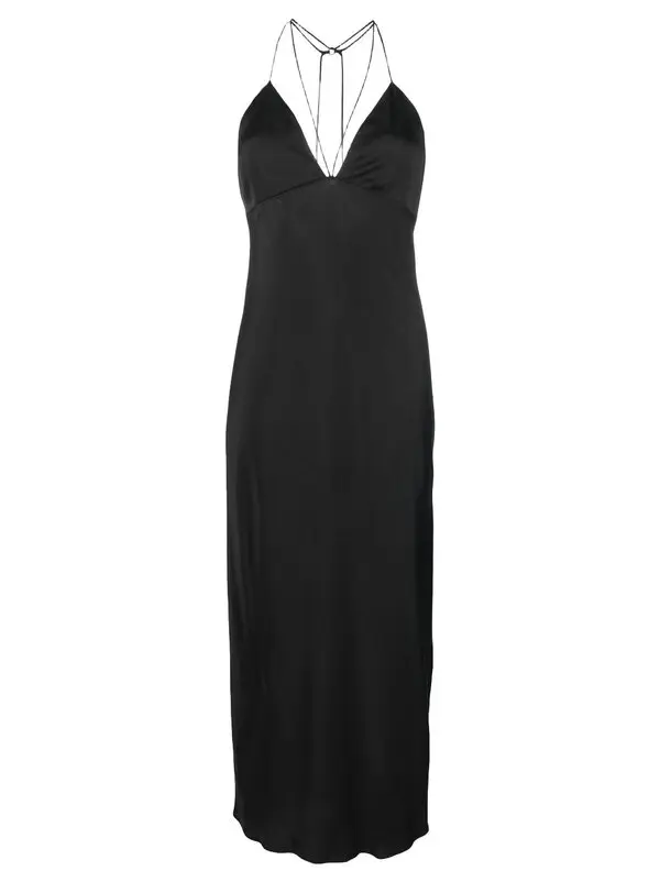 Calvin Klein Strap-detail Slip Dress - Black