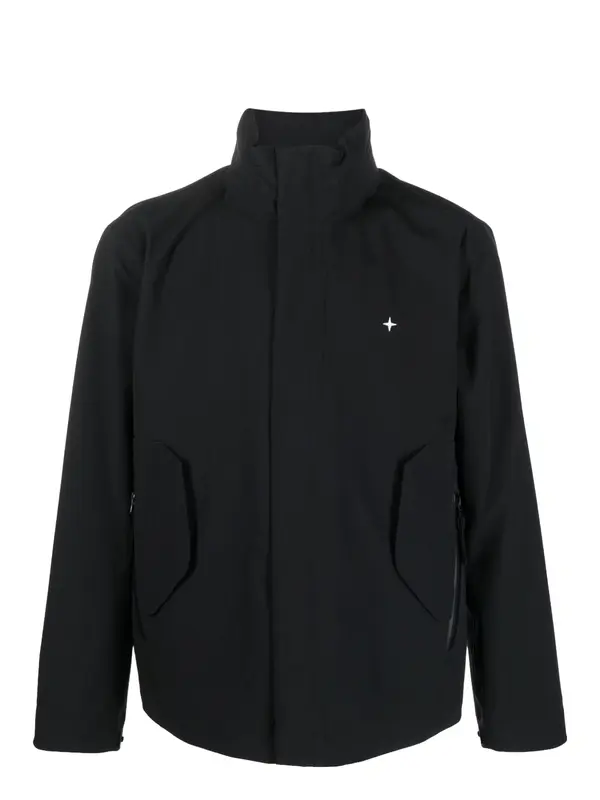 Stone Island High-neck Zip-up Jacket - Black