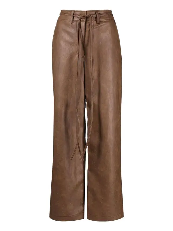 REJINA PYO Cyrus Straight-leg Trousers - Brown