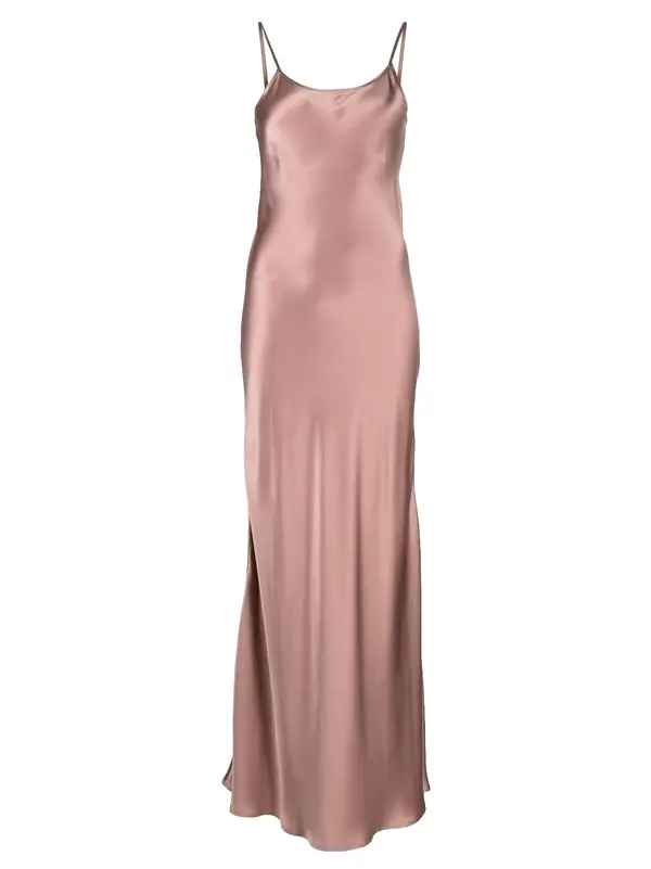 Voz Liquid Slip Satin Maxi Dress - Pink