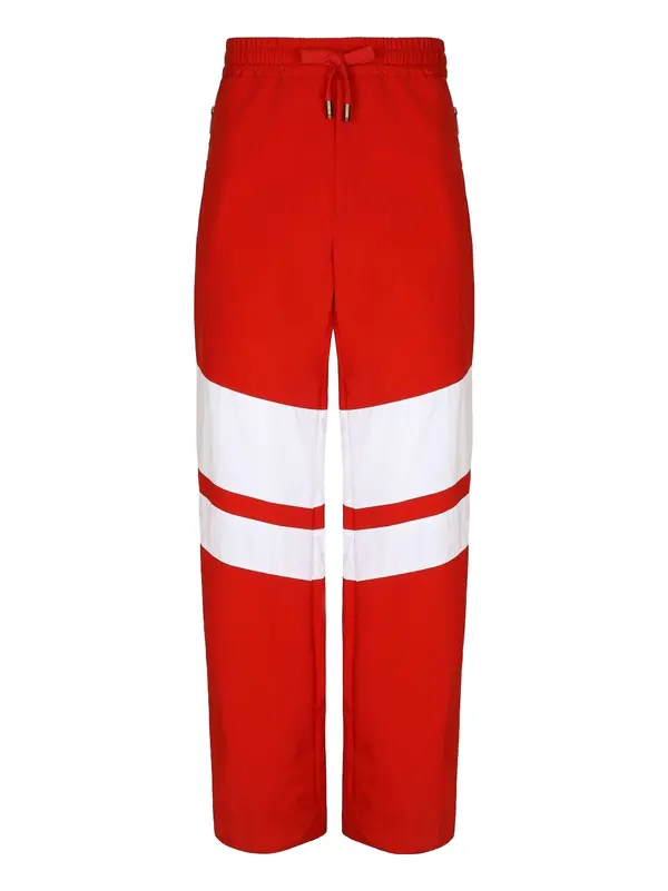 Dolce & Gabbana Logo-stripe Panelled Sweatpants - Red