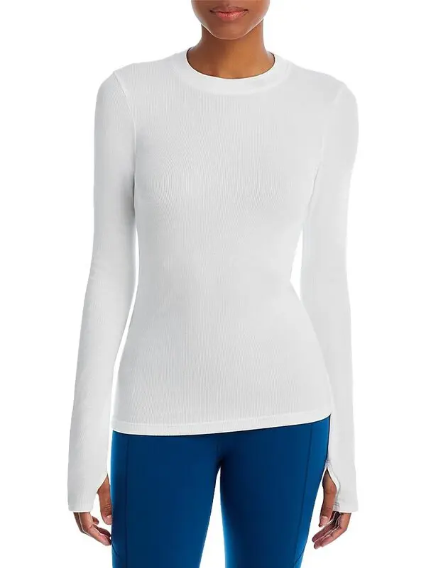Splits59 Louise Ribbed Top - White