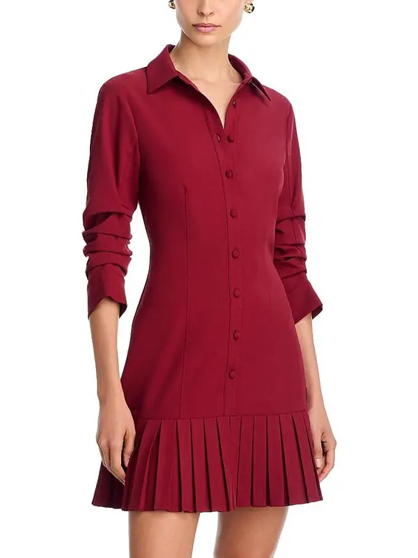 Cinq À Sept Lucilla Shirt Dress - Wineberry