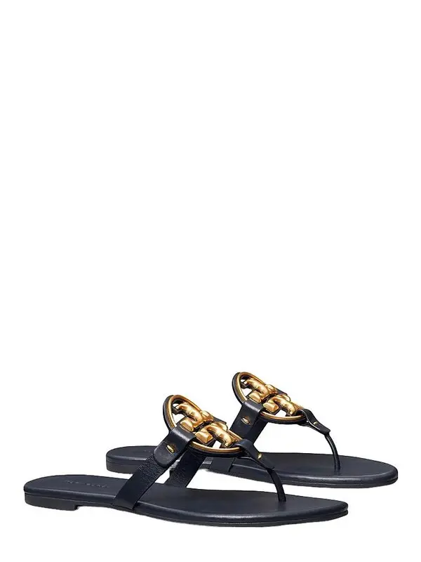 Tory Burch Metal Miller Soft Sandals - Perfect Nappa
