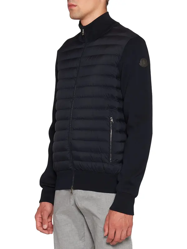 Moncler Hybrid Down Knit Sweater - Navy