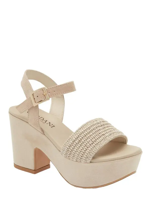 Cordani Liona Raffia Platform Sandal - Sint Beige