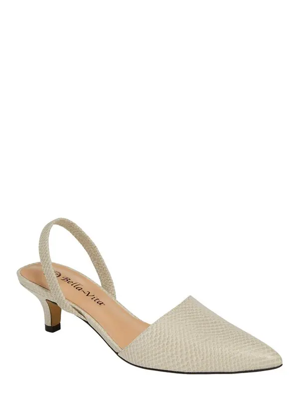 BELLA VITA Sarah Ii Slingback Pumps - Natural Snake Print