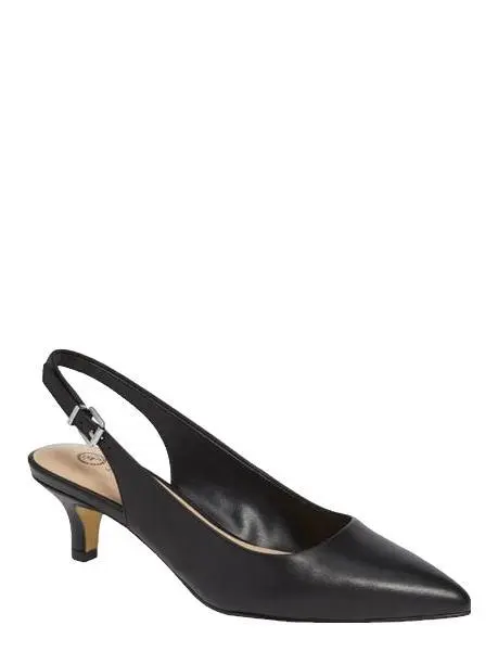 BELLA VITA Scarlette Kitten Heel Slingback Pump - Black