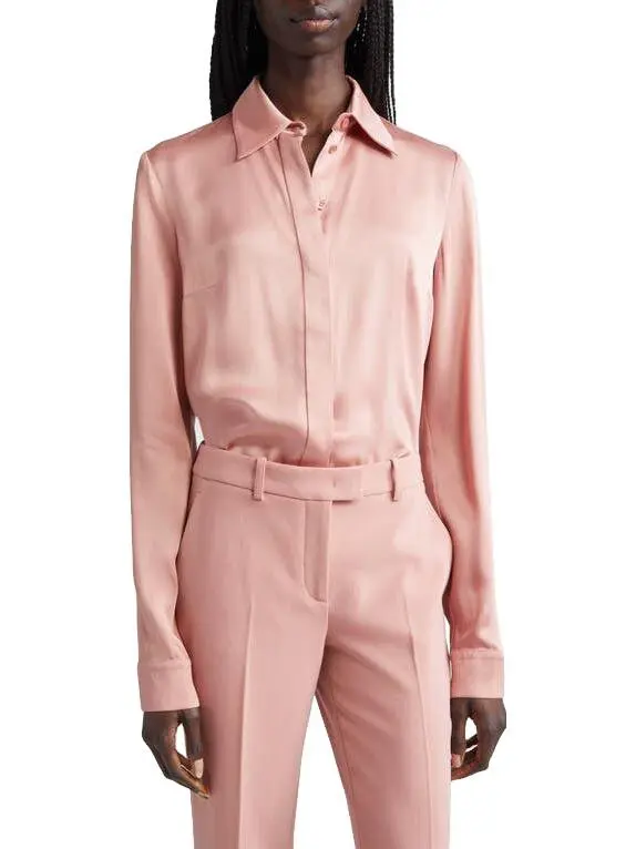 Michael Kors Hansen Charmeuse Shirt - Rosette