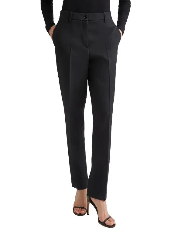 Michael Kors Samantha Pintuck Pleat Ankle Pants - Black
