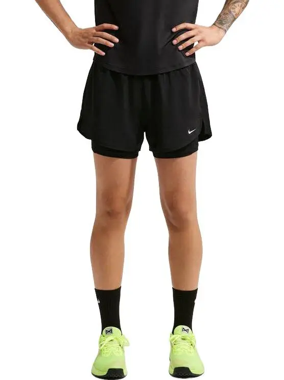 Nike Dri-fit High-waisted 2-in-1 Shorts - 011 Black/white