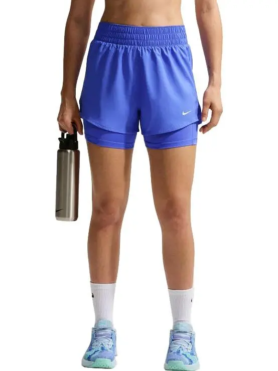 Nike Dri-fit High-waisted 2-in-1 Shorts - Sapphire/white