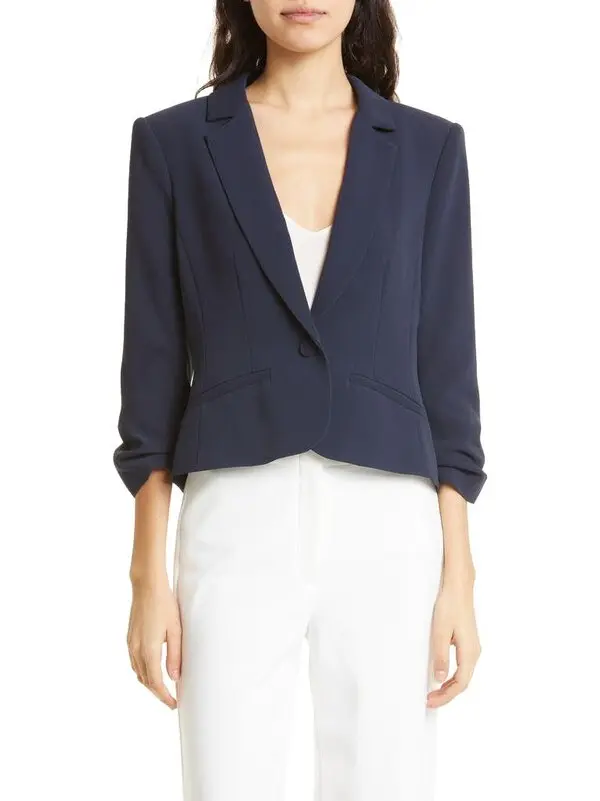 Cinq À Sept Le Petit Khloe Crop Blazer - Navy