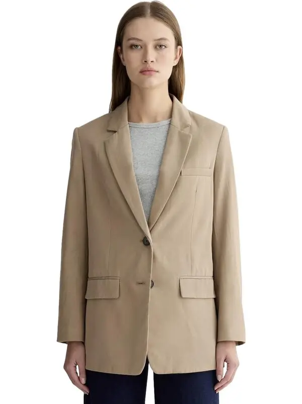 Everlane Oversized Blazer - Ash Brown
