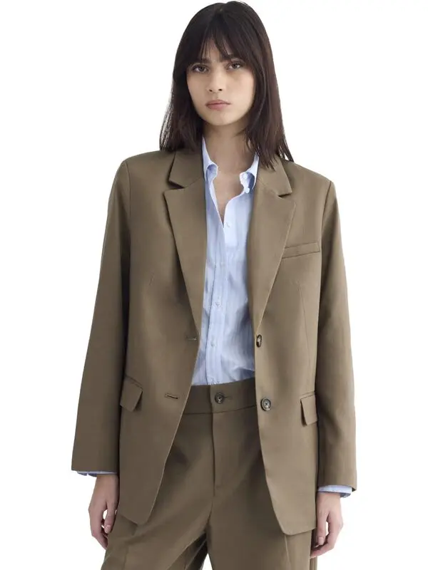 Everlane Oversized Blazer - Deep Taupe