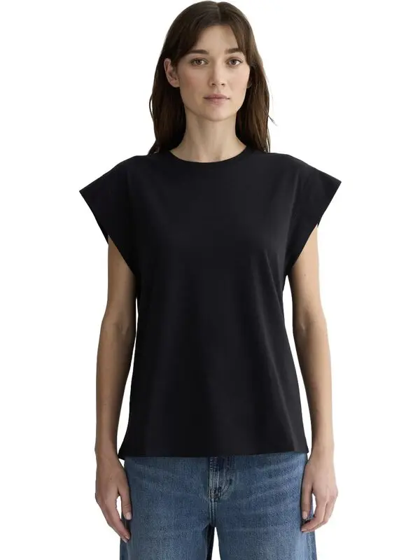 Everlane Essential Cotton Muscle Tee - Black