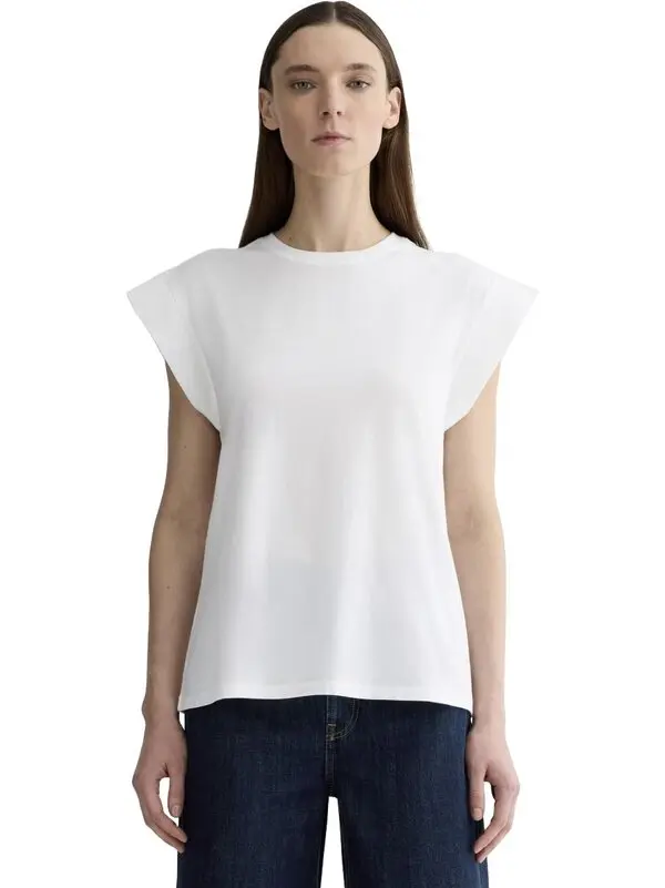 Everlane Essential Cotton Muscle Tee - White