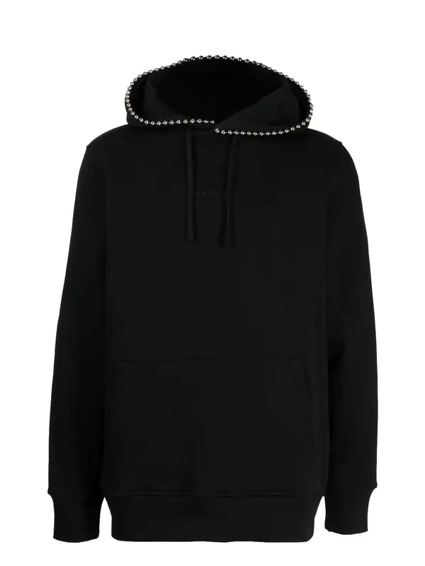 1017 Alyx 9sm Studded Logo-print Hoodie - Black