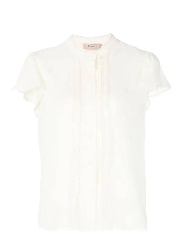 TWINSET Lace-trimmed Blouse - Neutrals