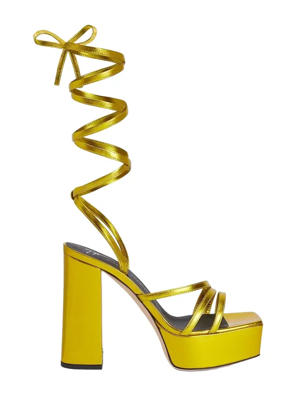 GIUSEPPE ZANOTTI 120mm Flavienne Platform Sandals - Gold