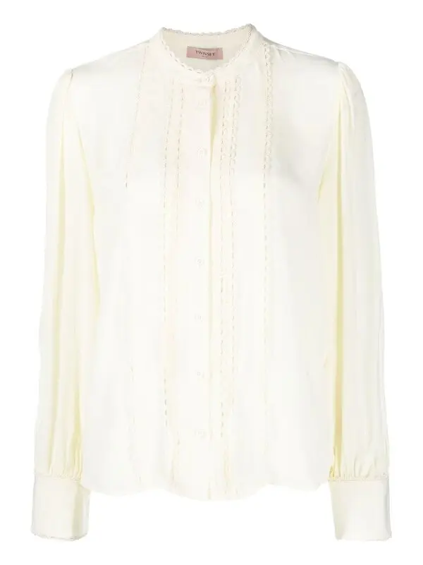 TWINSET Scallop-edge Shirt - Neutrals