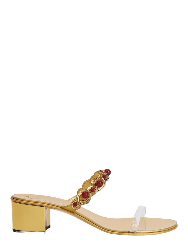 GIUSEPPE ZANOTTI 40mm Marguerithe Sandals - Gold