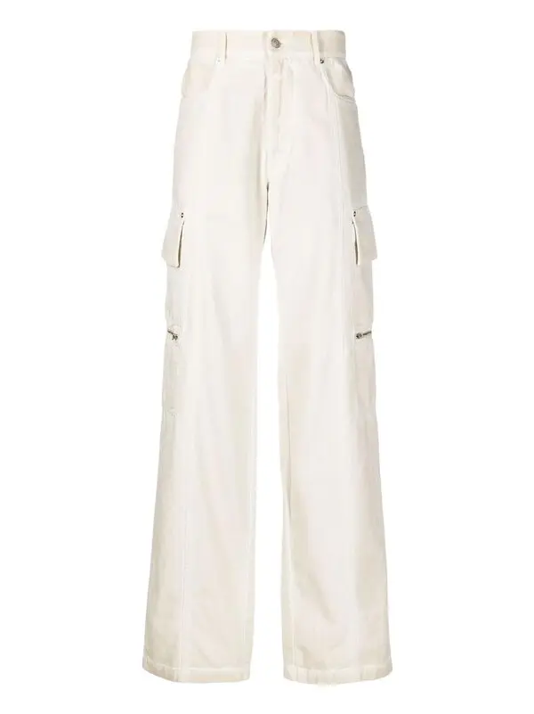 1017 Alyx 9sm Wide-leg Cotton Canvas Trousers - White