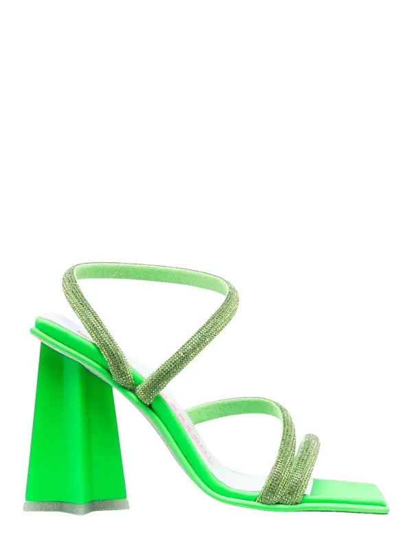 CHIARA FERRAGNI 105mm Crystal-strap Sandals - Green