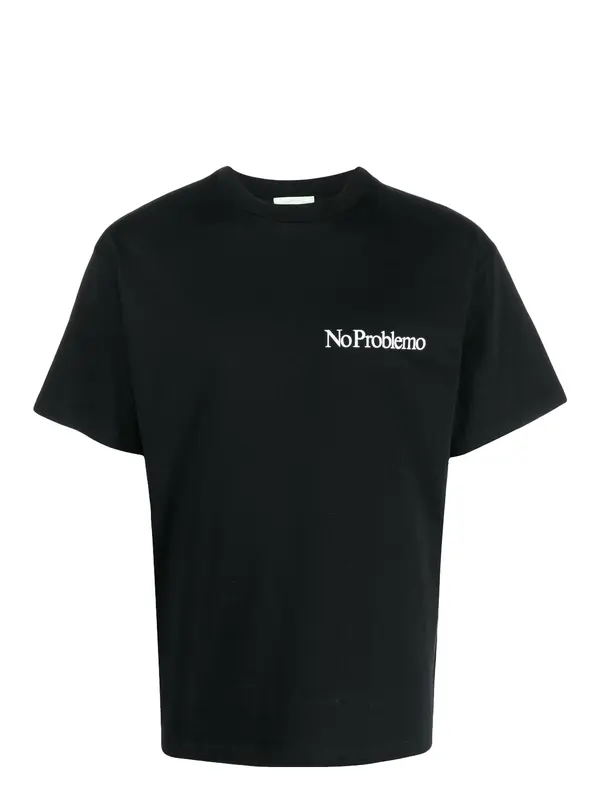 Aries No Problemo Cotton T-shirt - Black