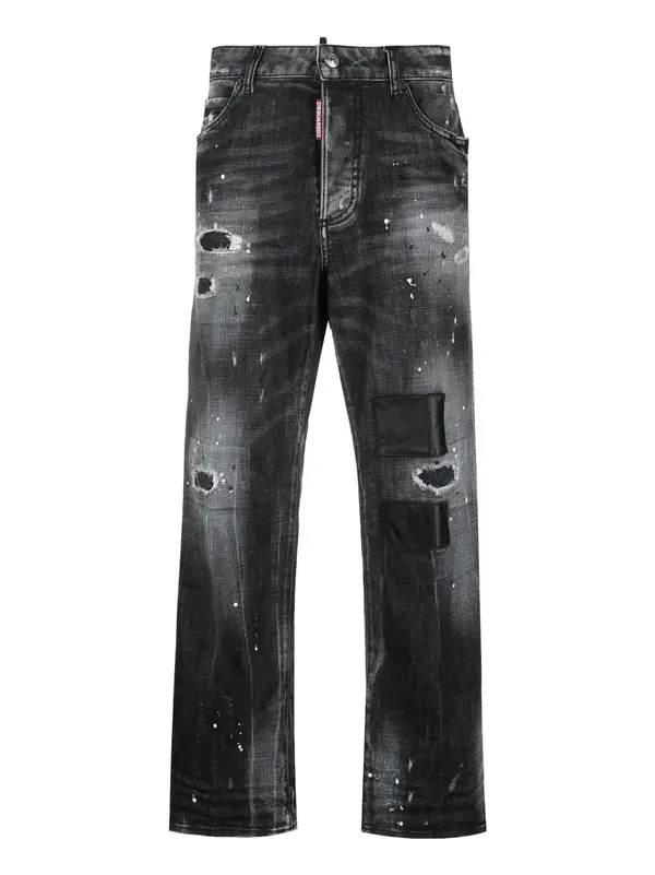 Dsquared2 High-rise Wide-leg Jeans - Grey