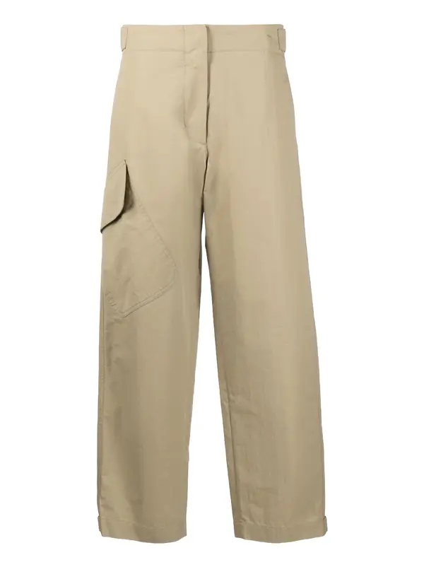 Studio Nicholson Side-patch Pocket Cropped Trousers - Neutrals