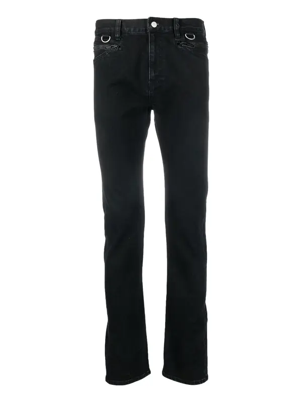 UNDERCOVERISM Zip-pocket Straight-leg Jeans - Black