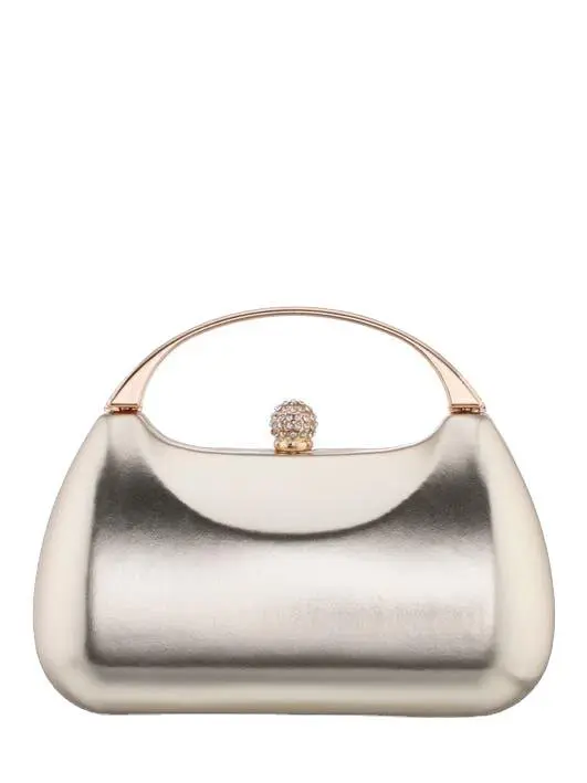 Nina Minaudière With Top Handle - Platino