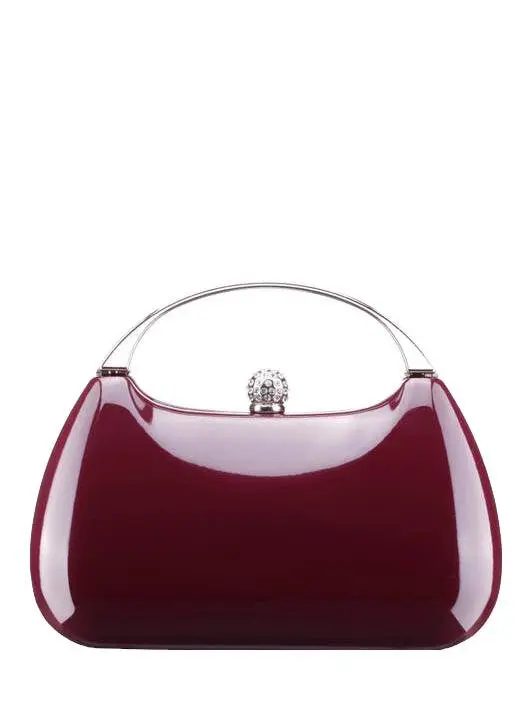 Nina Minaudière Top Handle Bag - Bordeaux
