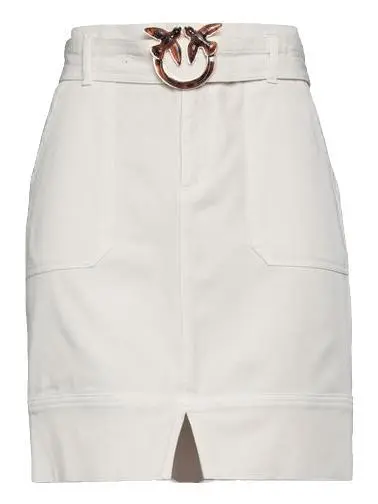 Pinko Mini Gabardine Skirt With Belt - White