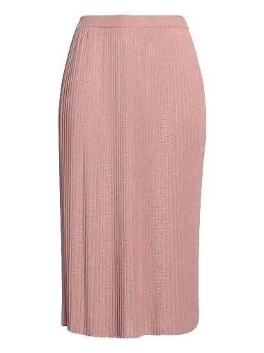 Elisabetta Franchi Midi Pleated Knit Skirt - Pink