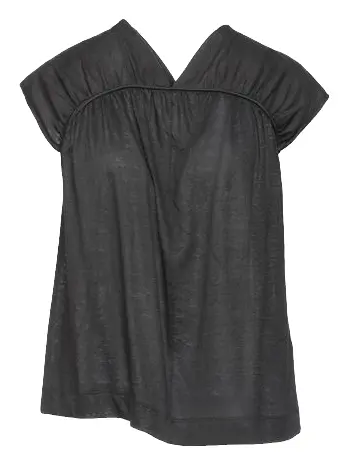 Alpha Studio Linen Top - Black
